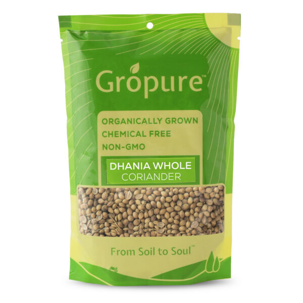 Dhania Whole (Coriander Seeds) - Gropure Organic